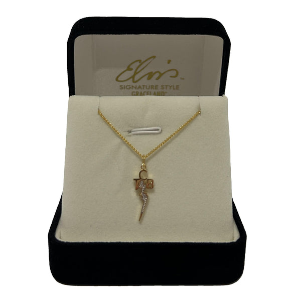 Elvis Signature Style: 14K Gold Small TCB Necklace - Graceland Official ...