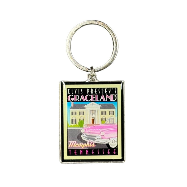 Graceland Retro Pink Classic Car Key Ring - Graceland Official Store