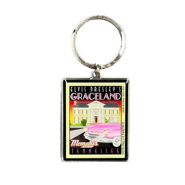 Graceland Retro Pink Classic Car Key Ring - Graceland Official Store