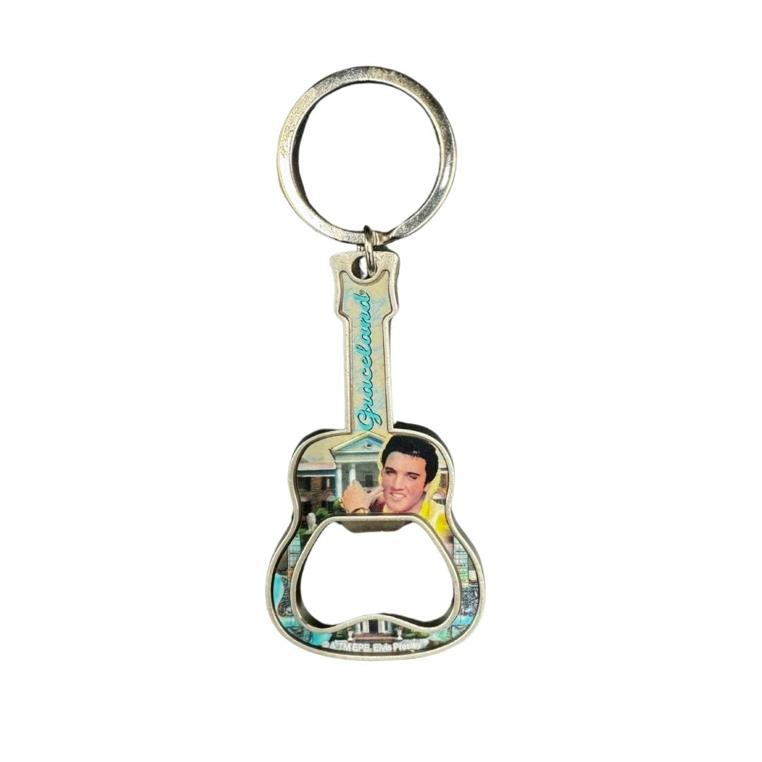 Elvis Presley Graceland Watercolor Guitar Keyring - Graceland Official ...