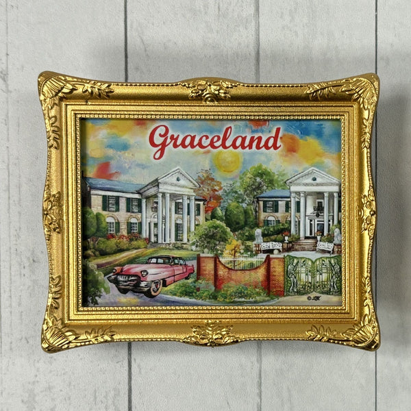 Graceland Watercolor Gold Frame Magnet - Graceland Official Store