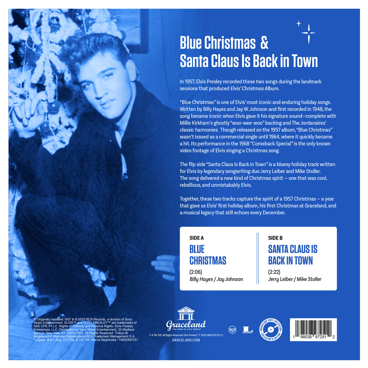 Elvis Presley: Blue Christmas/Santa Claus Is Back In Town Graceland Co ...