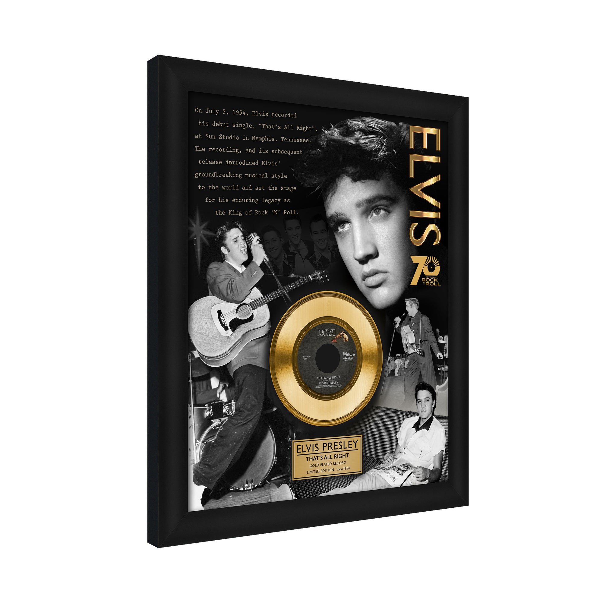 Limited Edition Elvis Presley That's All Right 70th Anniversary Gold R ...