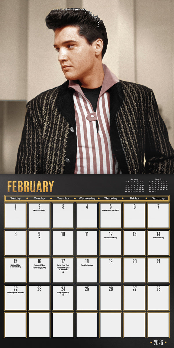 2026 Elvis Wall Calendar - Graceland Official Store