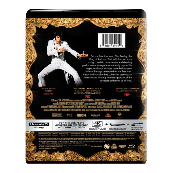 EPiC: Elvis Presley In Concert 4K Ultra HD + Blu-Ray - Graceland ...