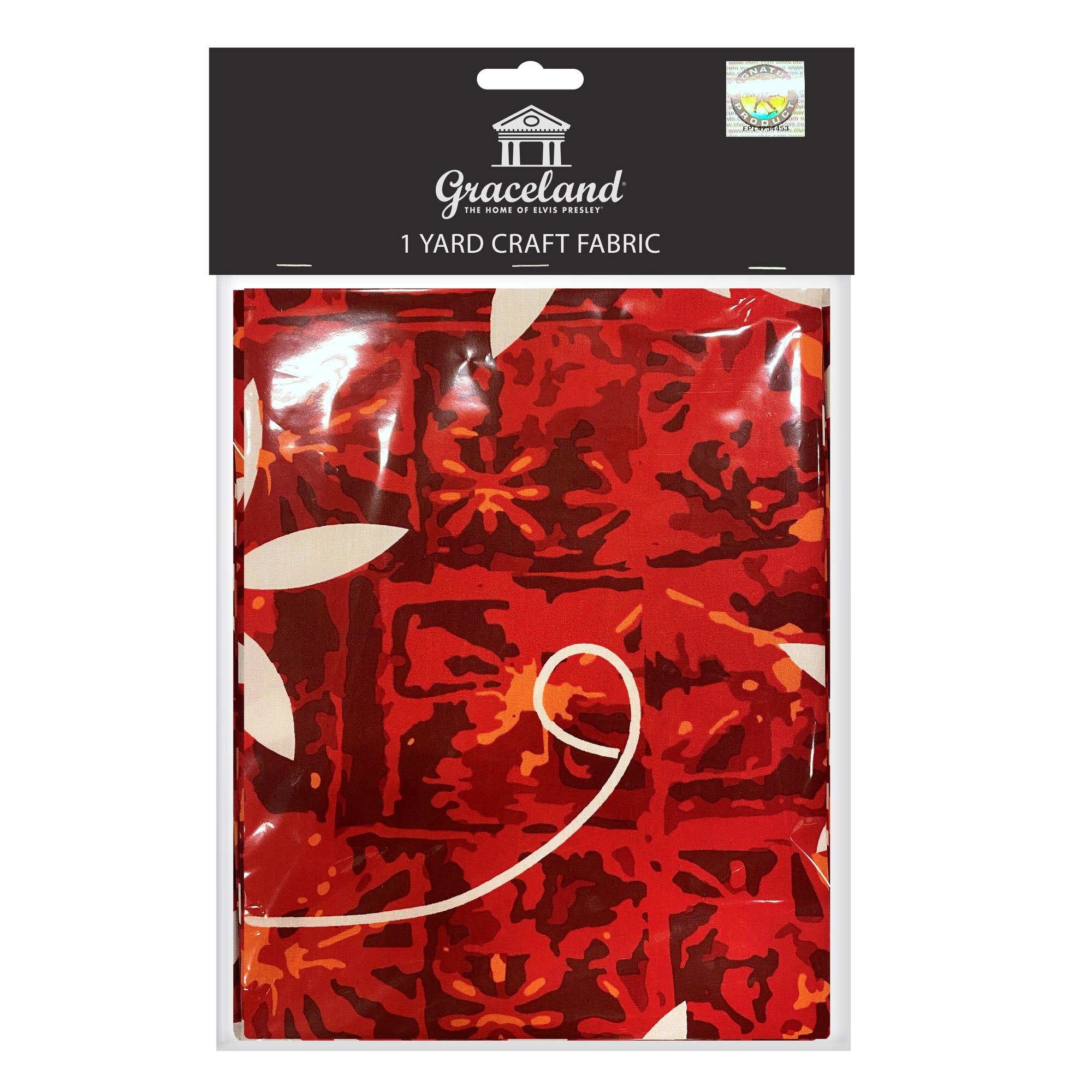 Red Hawaiian Print Craft Fabric - Graceland Official Store