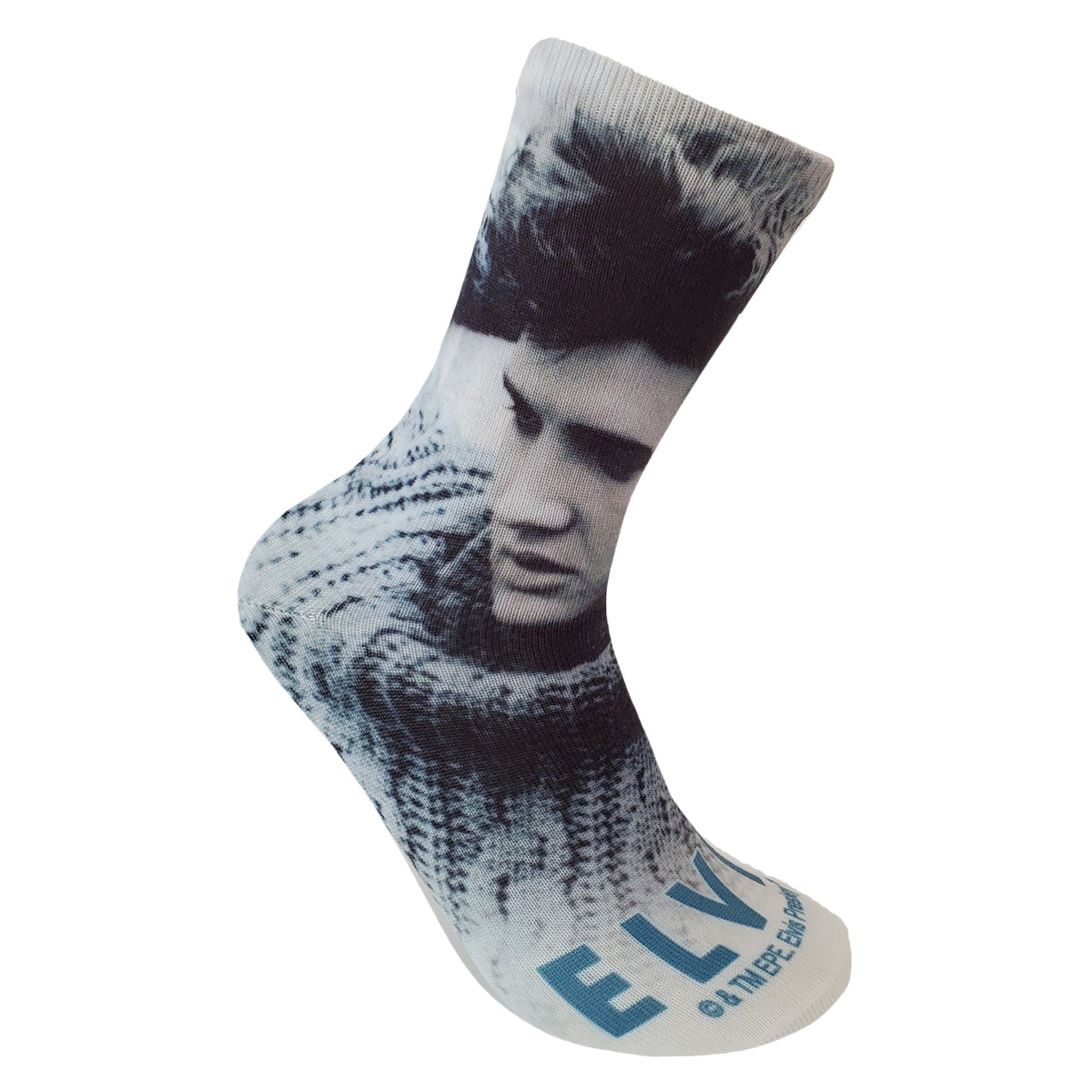 Elvis Blue Sweater Sublimated Socks - Graceland Official Store