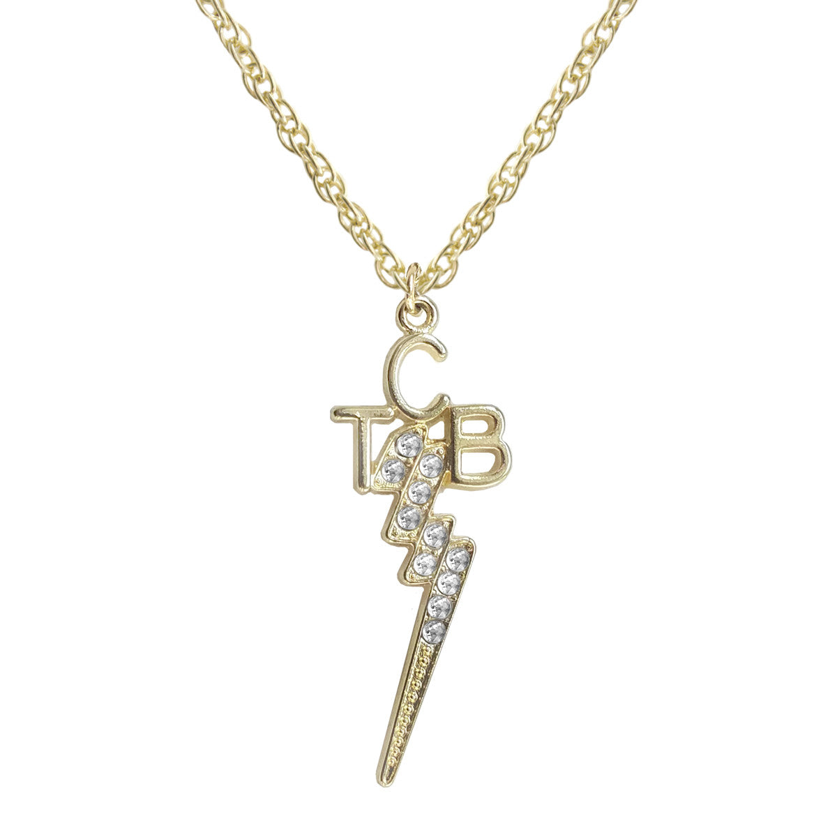 Direct From Graceland Gold Plated Rhinestone TCB Necklace - Graceland ...