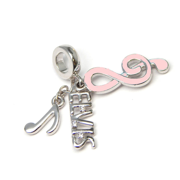 Sterling Silver ELVIS Music Notes Dangle Charm - Graceland Official Store
