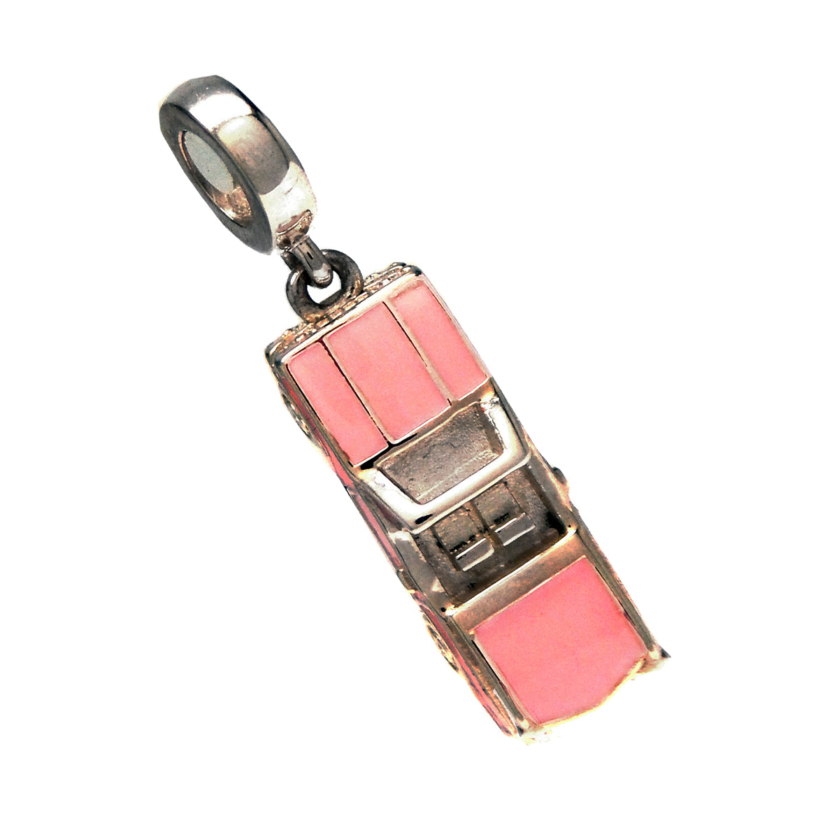 Sterling Silver Pink Classic Car Bead Charm - Graceland Official Store