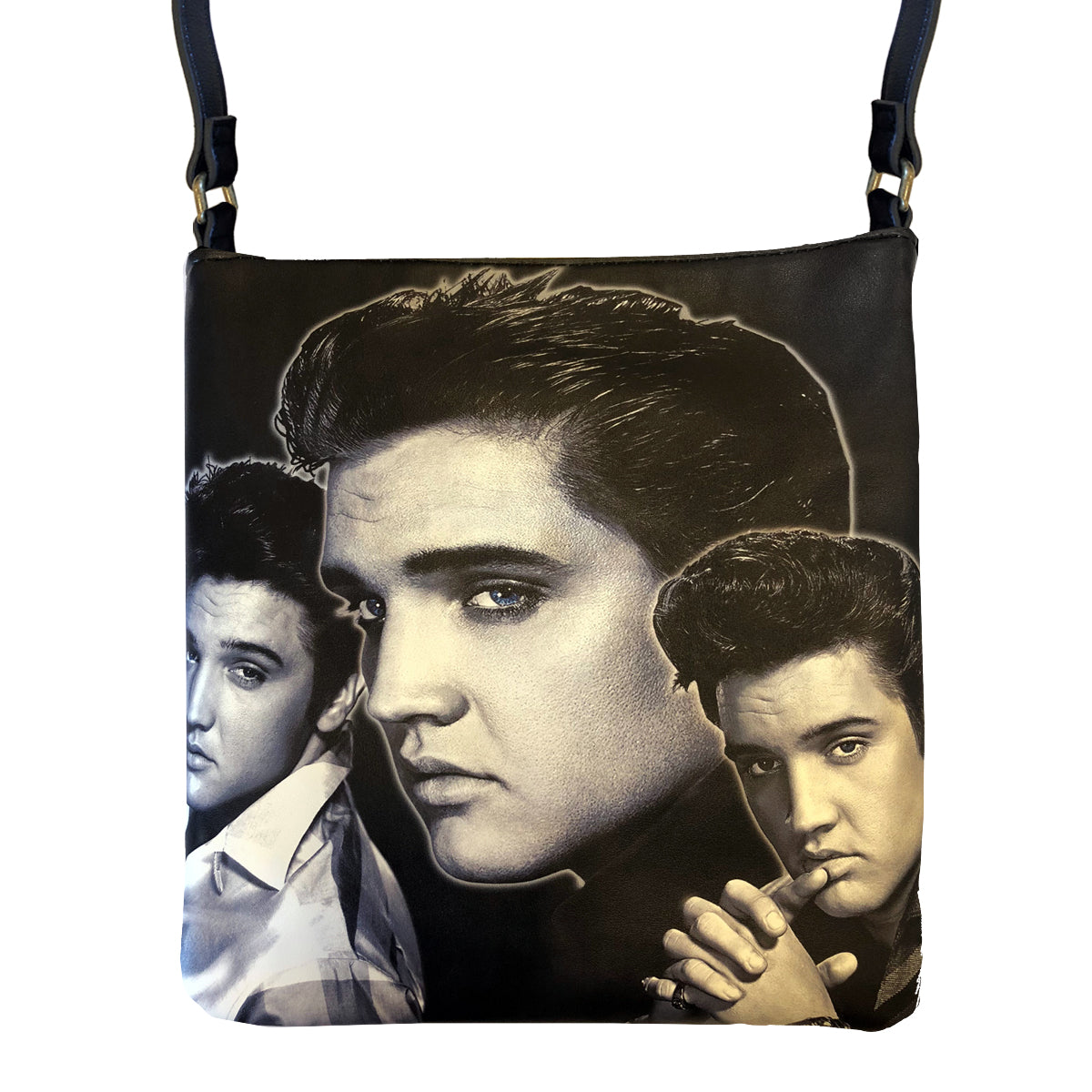 Elvis Black and White Collage Crossbody Handbag - Graceland Official Store