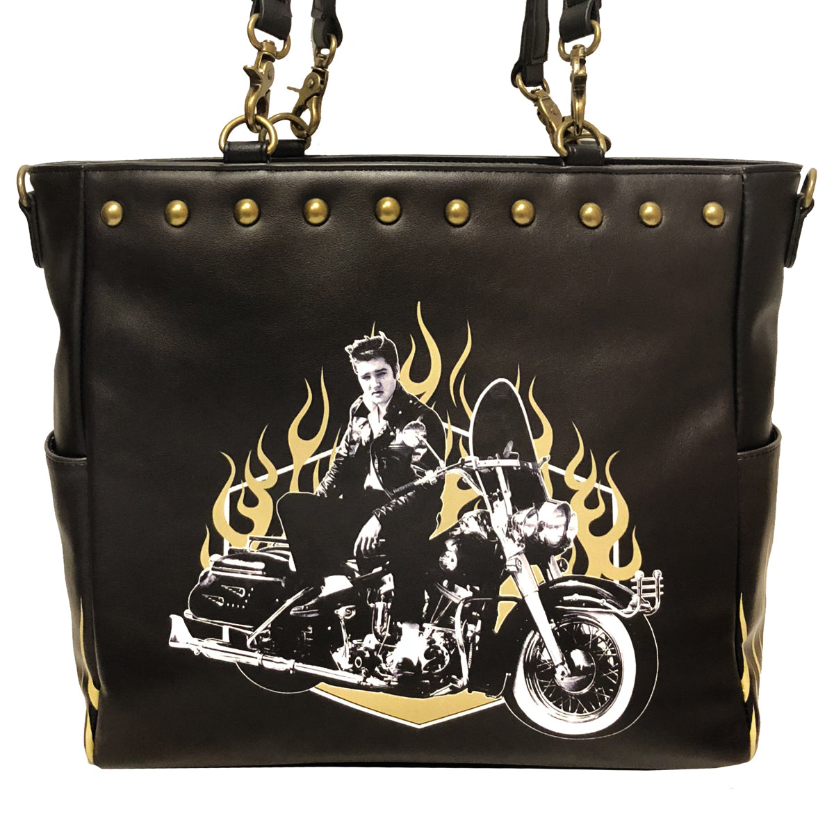 Elvis Motorcycle Flames Tote Bag - Graceland Official Store