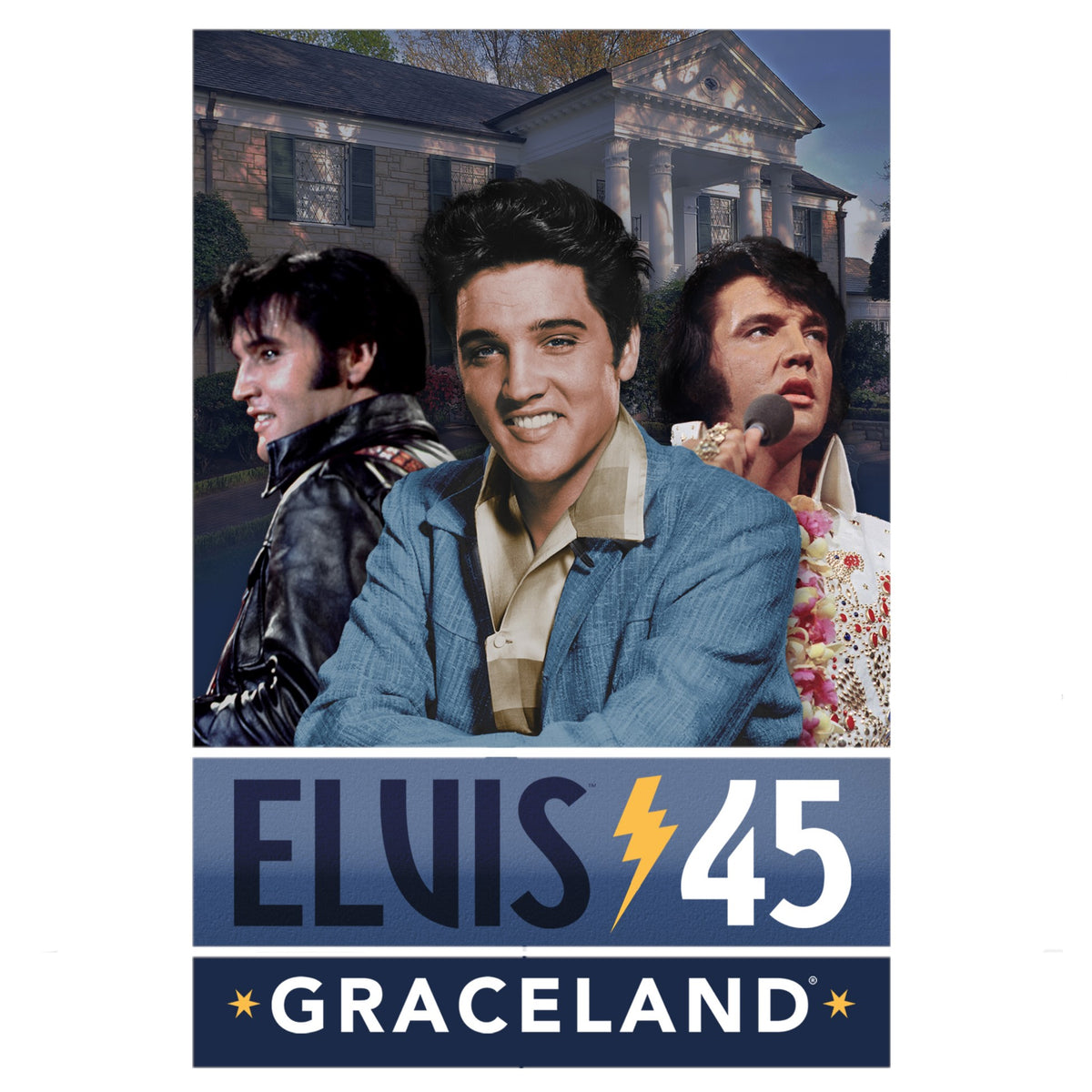 Elvis 45 Collage Postcard - Graceland Official Store