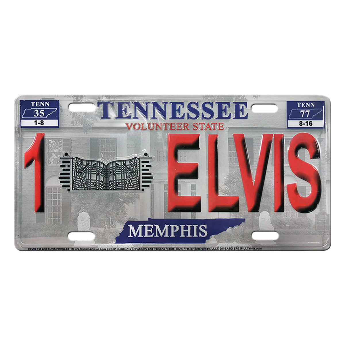 Number 1 Elvis Tennessee License Plate - Graceland Official Store