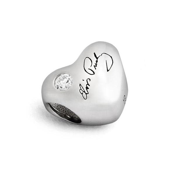 Sterling Silver Elvis Presley Signature Heart Bead Charm - Graceland ...